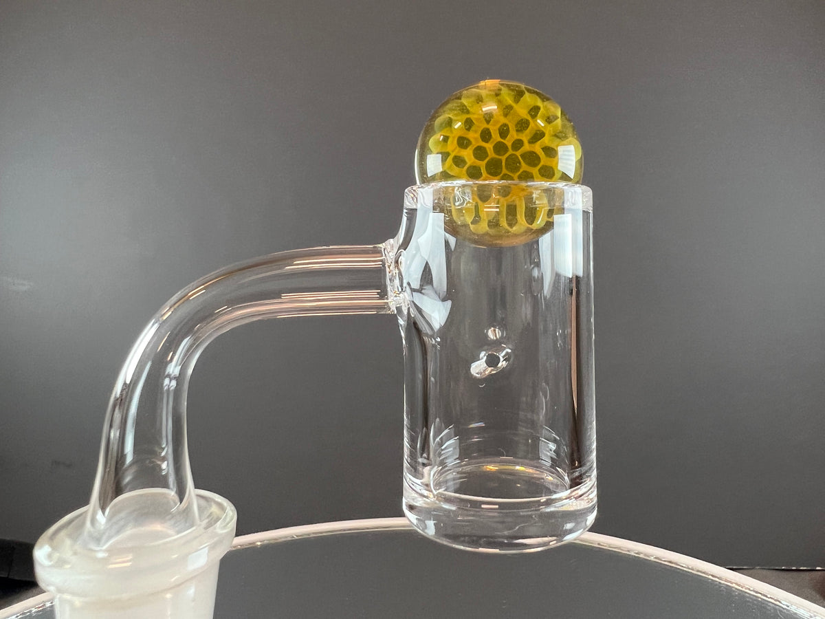 Autospinner Banger + Honeycomb Marble – Drip Glass