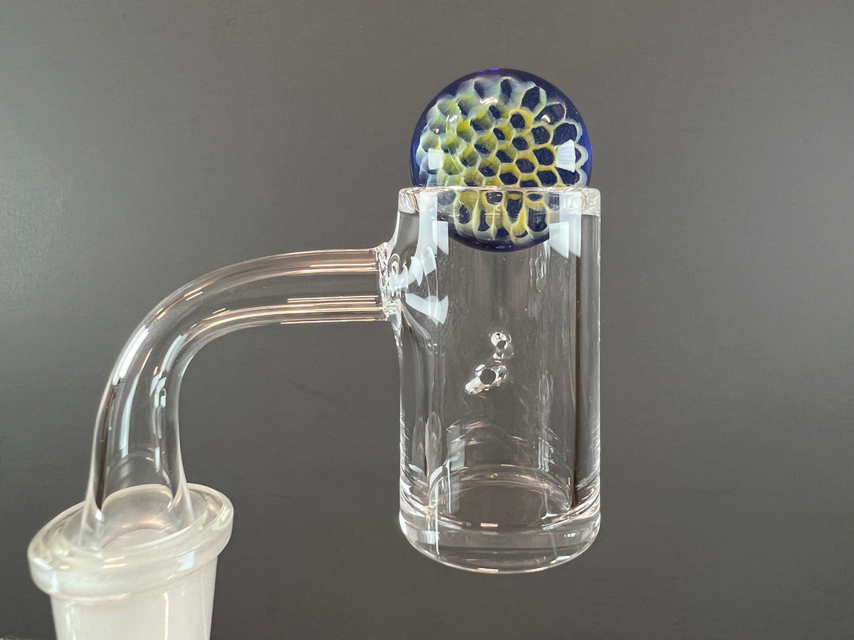 Autospinner Banger + Honeycomb Marble – Drip Glass